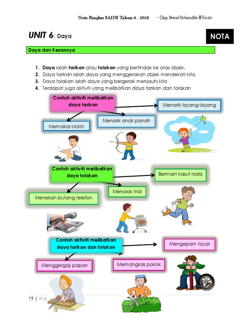 Nota Ringkas UNIT 6 & 7 - DAYA& KELAJUAN | PDF