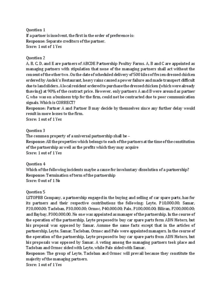 RFBT Compilation | PDF | Partnership | General Partnership