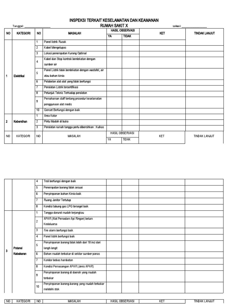 Inspeksi Terkait Keselamatan Dan Keamanan | PDF