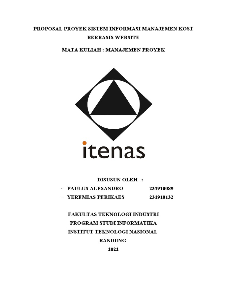 Proposal Proyek Sistem Informasi Kost | PDF