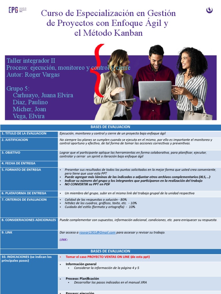 PE - Agile Kanban - Proceso de Monitoreo y Control - Taller Integrador II v2 (4) Rev.3 | PDF ...