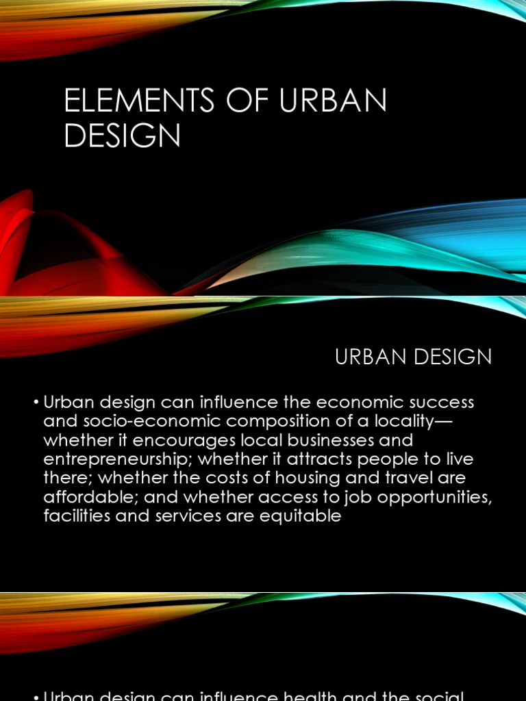 Elements of Urban Design | PDF | Urban Design | Lighting