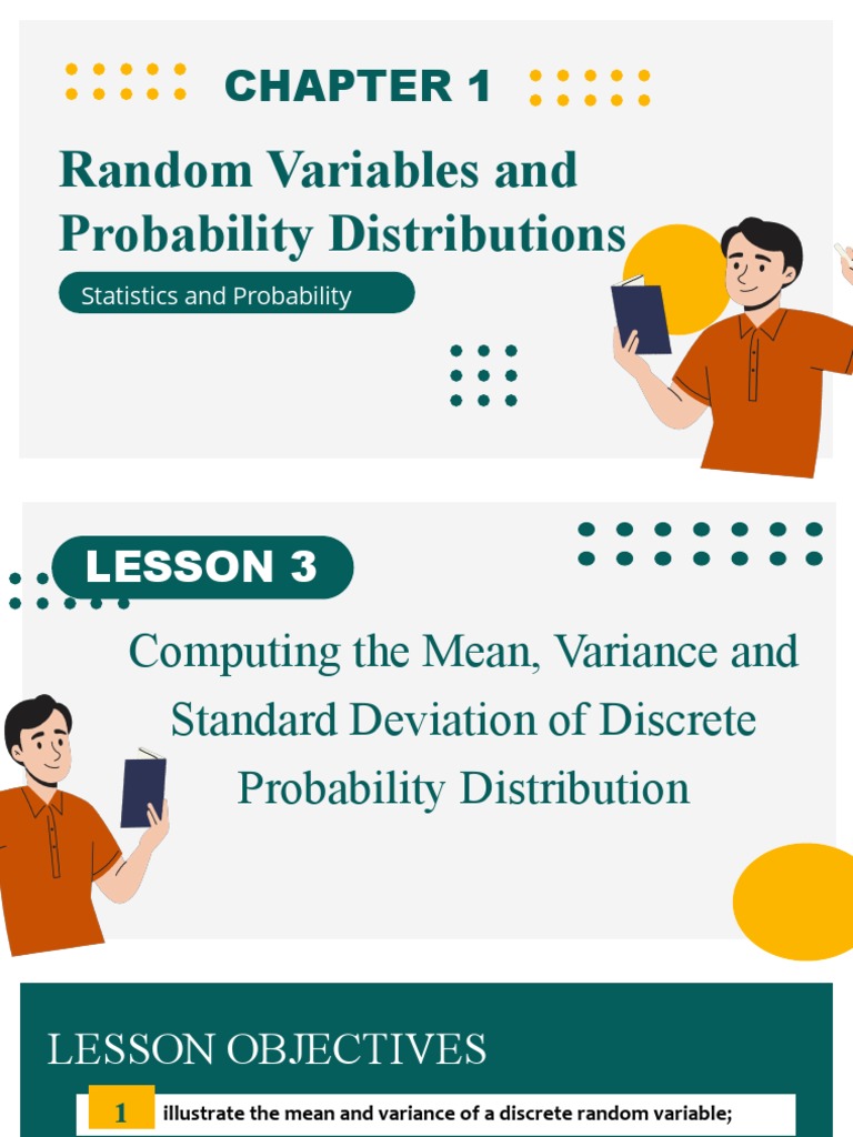 Chapter1. Lesson3. Mean Variance and Standard Deviation | PDF | Variance | Expected Value