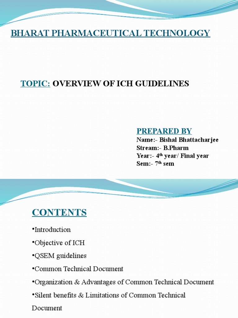 ICH (QSEM Guidelines) | Download Free PDF | Life Sciences | Health Sciences
