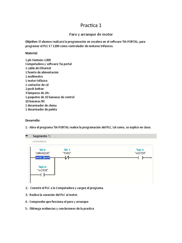 Programación PLC para Motores | PDF | Tecnología
