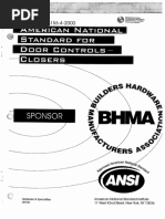 Ansi - Bhma-A156.1-2006 | PDF | Door | Screw