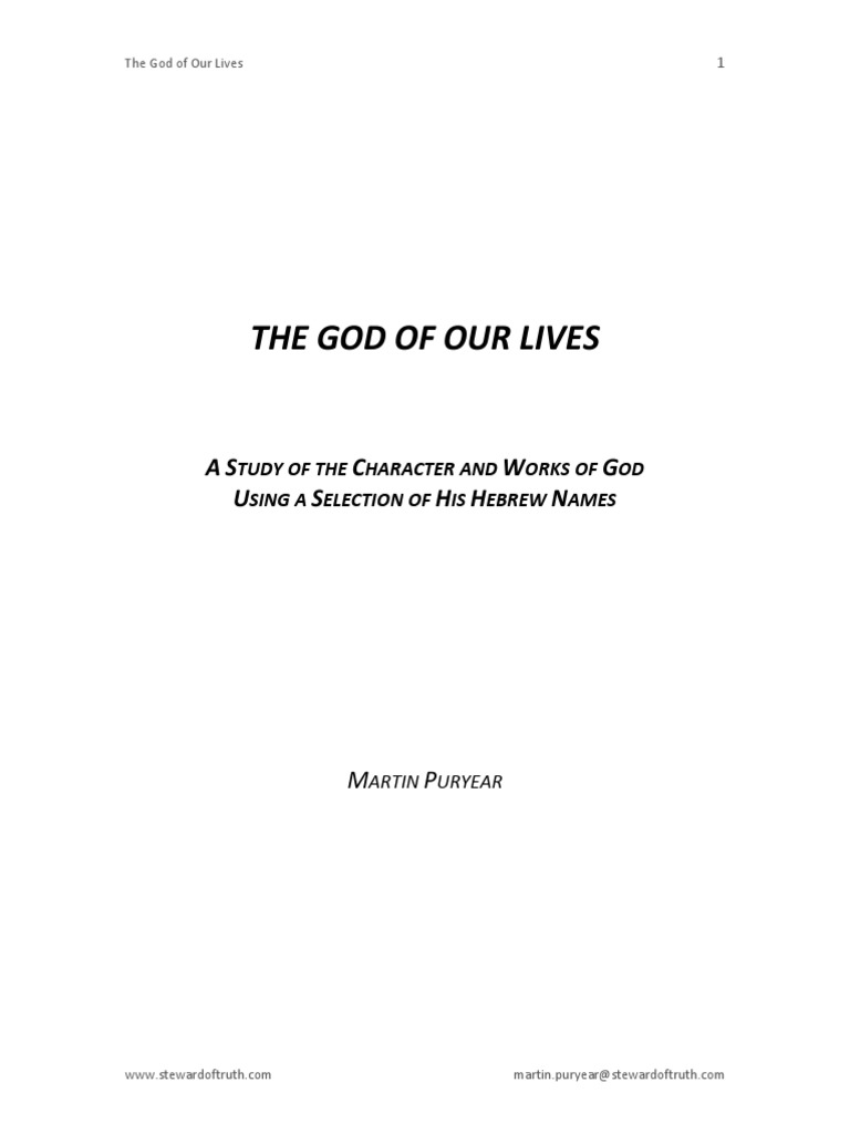 The God of Our Lives | PDF | Book Of Genesis | Covenant (Biblical)