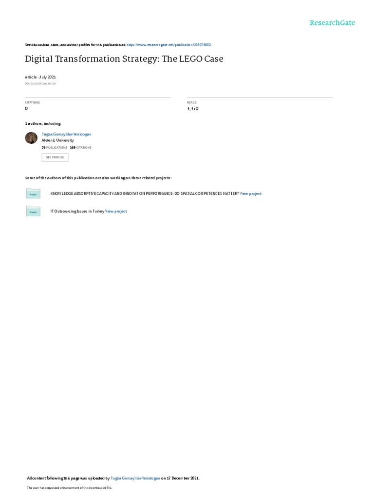 Lego Case Study | PDF | Innovation | Toys