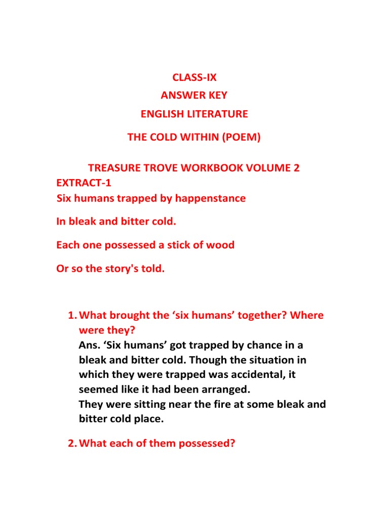 The Cold Within Solutions PDF | PDF | Greed