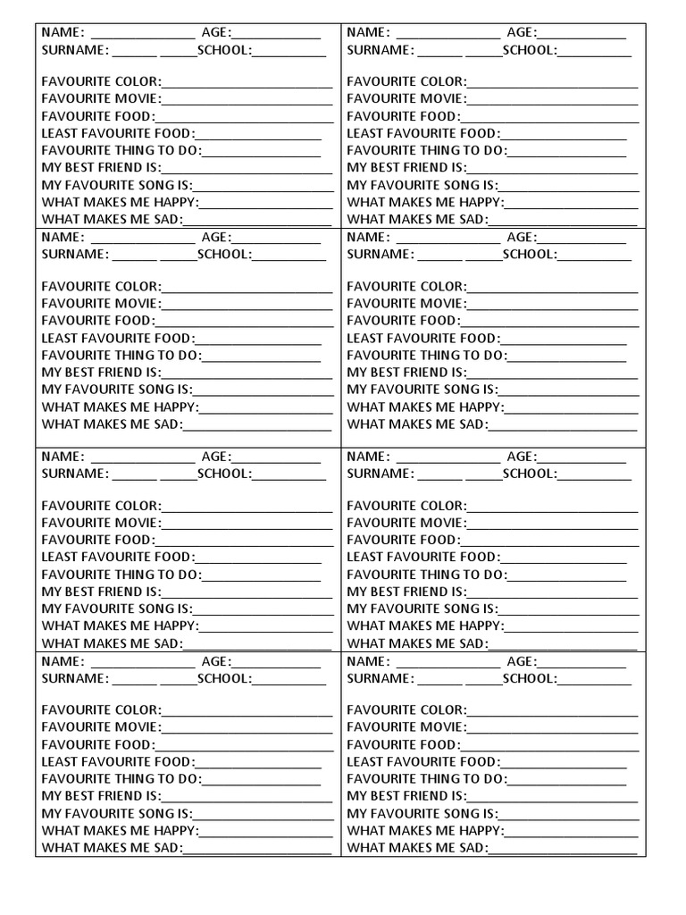 Favourite Chart | PDF