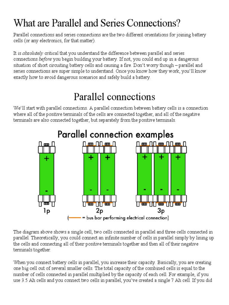 What Are Parallel and Series Connections | PDF | Series And Parallel ...