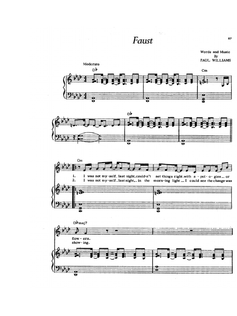 Phantom of The Paradise Sheet | PDF