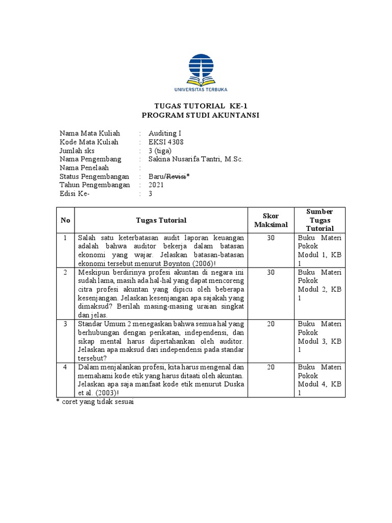 EKSI4308 - Tugas 1 | PDF