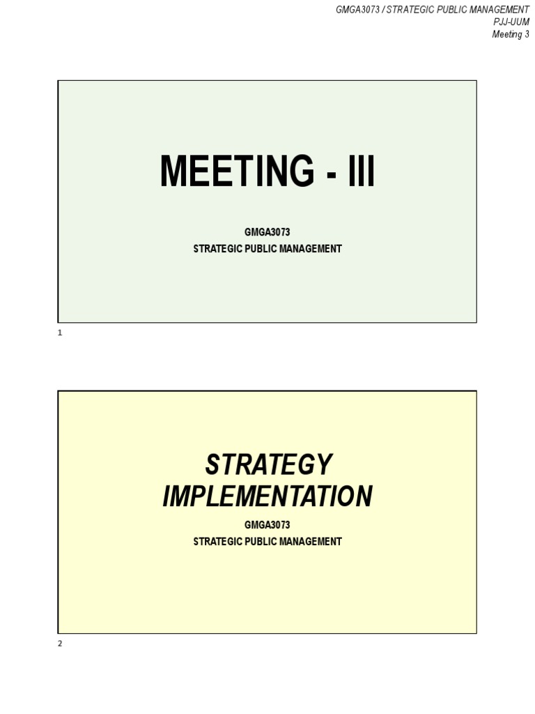GMGA3073 Meeting 3 Handout | PDF | Economic Growth | Strategic Management