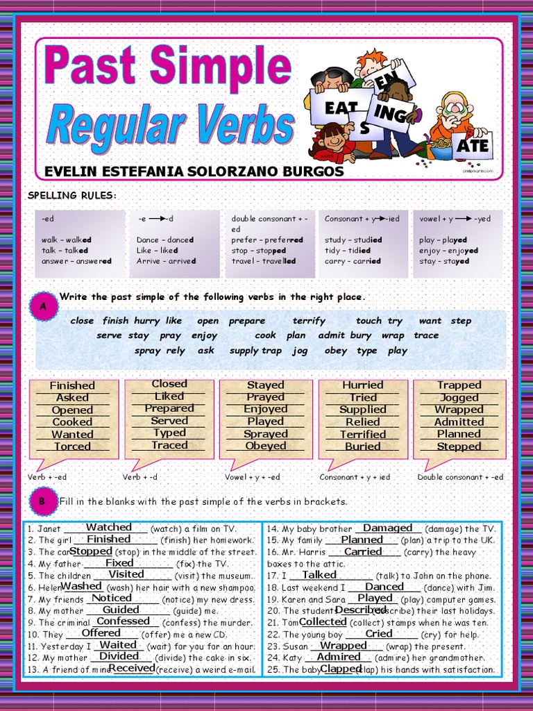 Simple Past Exercises | PDF | Linguistics