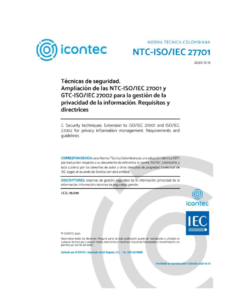 Norma ISO 27701 | PDF