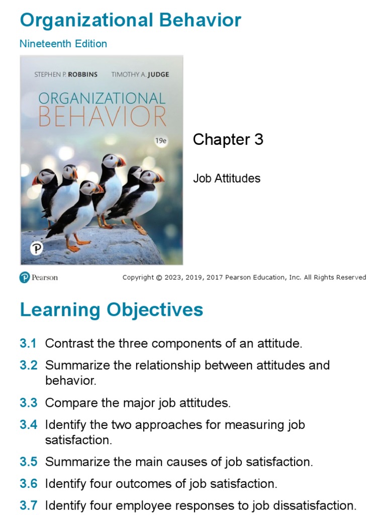 CH 03 PPTaccessible | PDF | Job Satisfaction | Attitude (Psychology)