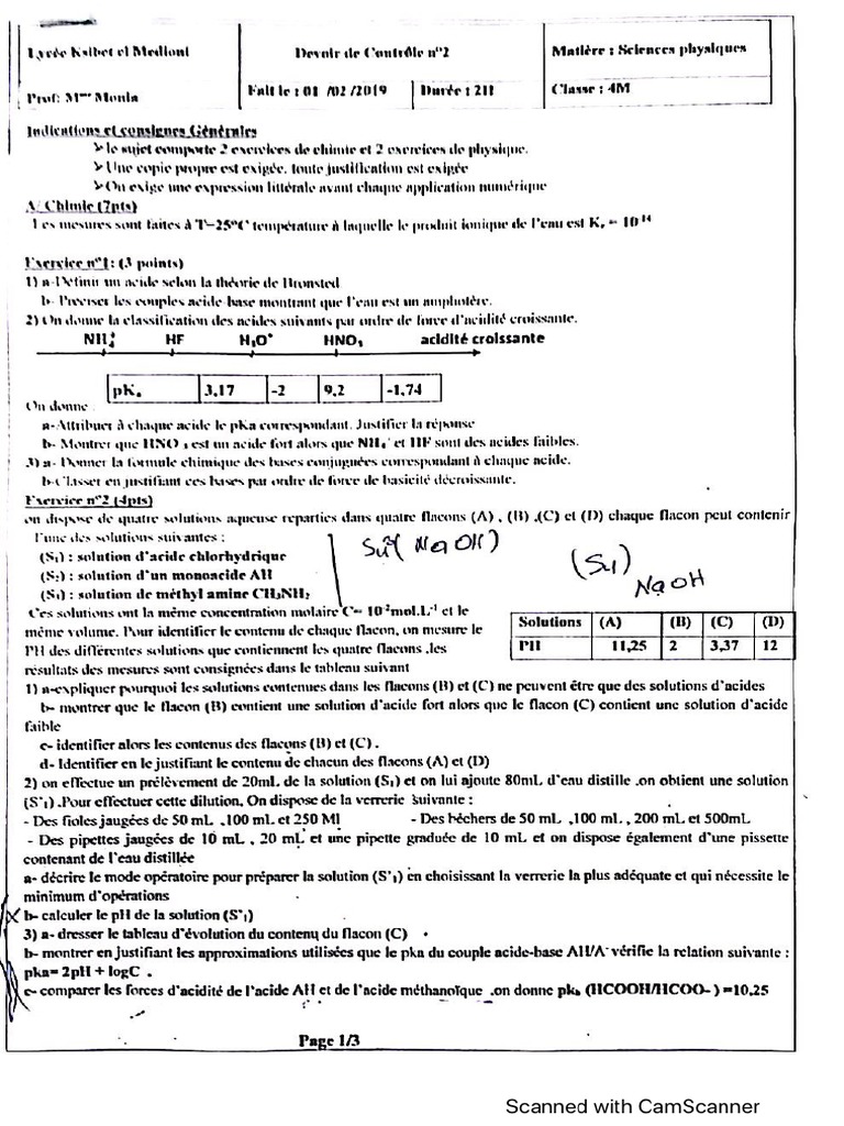 Devoir de Contrôle n2 | PDF