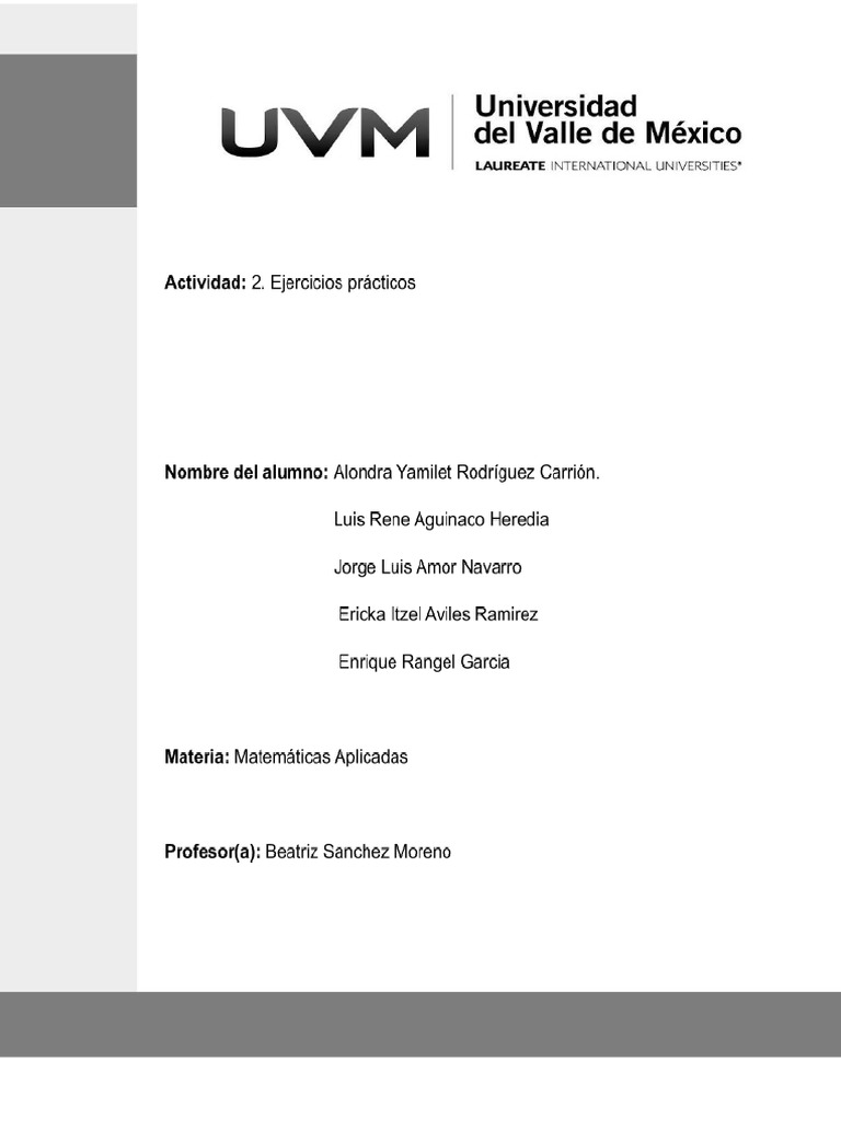 Actividad 2. Ejercicios Prácticos | PDF