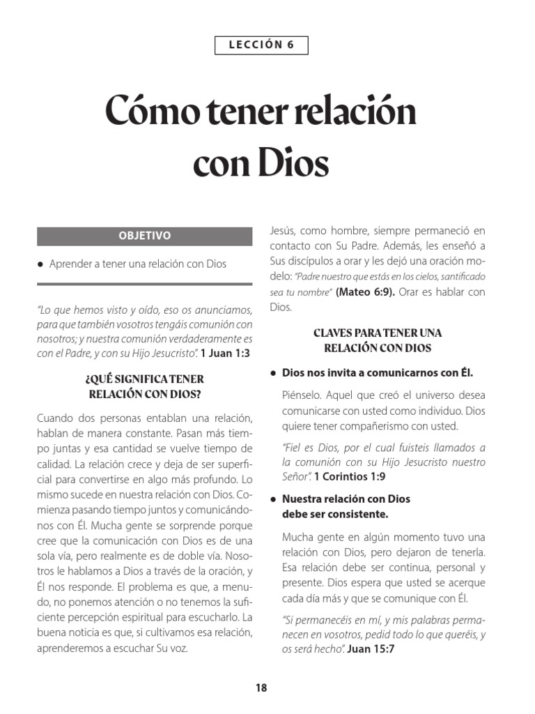 Cómo cultivar una relación íntima con Dios | PDF | Oración | Dios