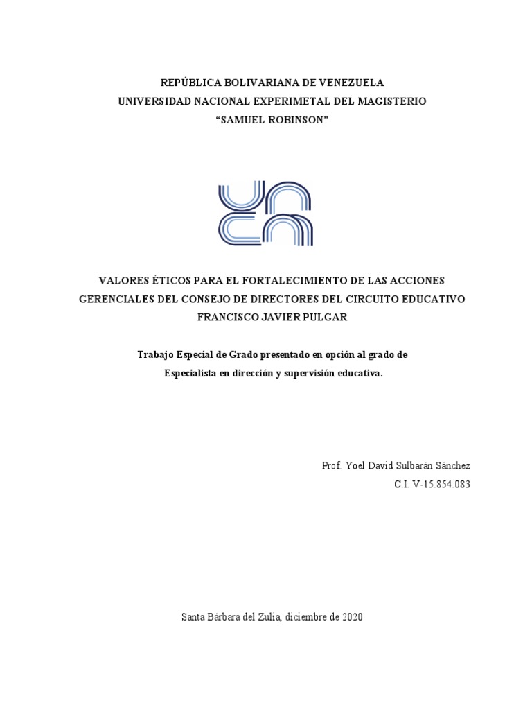 Yoel David Sulbaran Sanchez | PDF | Liderazgo | Comportamiento