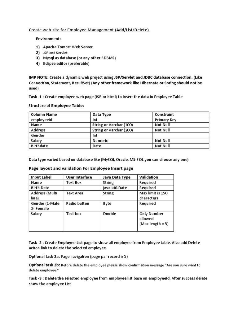 Easy Crud Operation Web Assignemnt | PDF | Sql | Databases Easy Crud Operation Web Assignemnt | PDF | Sql | Databases