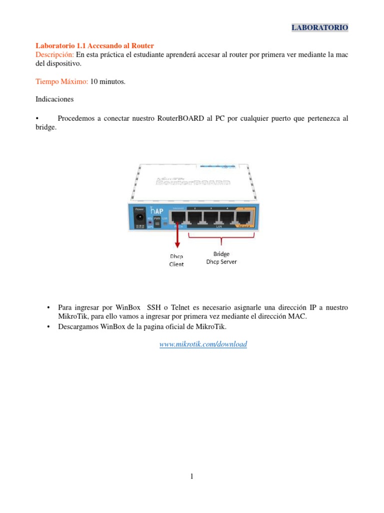 Laboratorio | Descargar gratis PDF | Dirección IP | Enrutador (Computación)