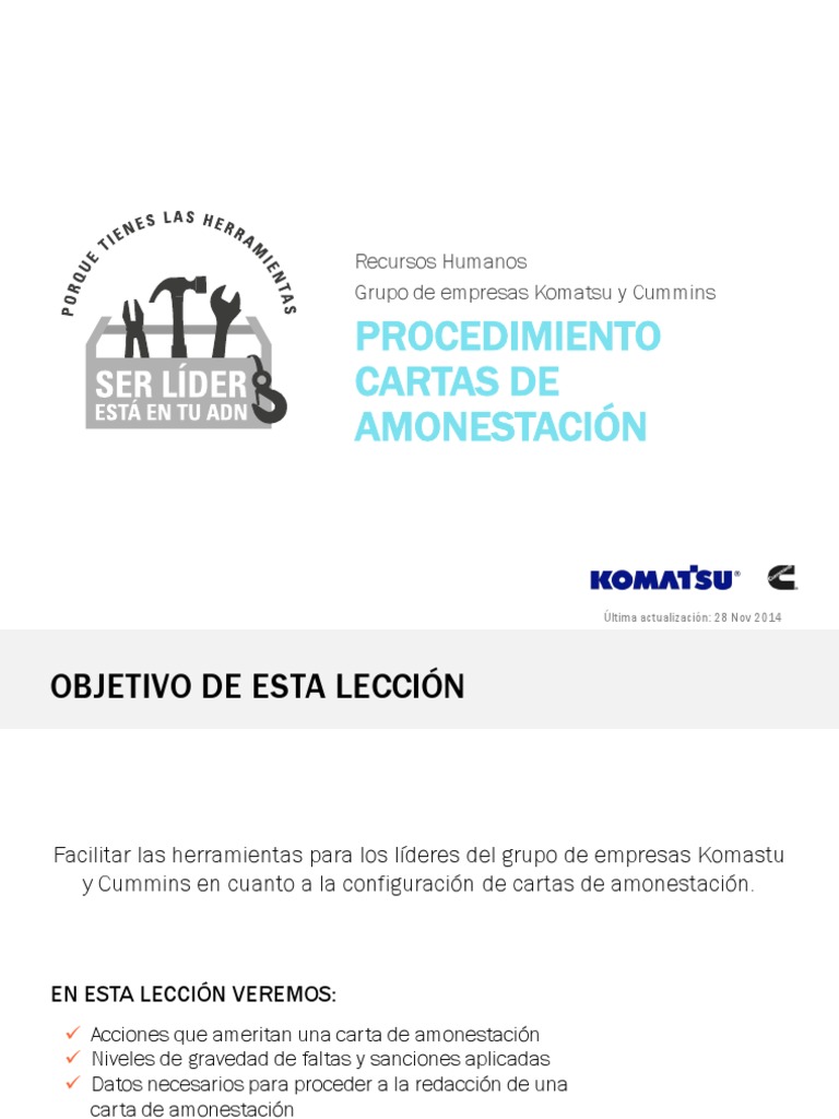 Procedimiento Cartas de Amonestación | PDF