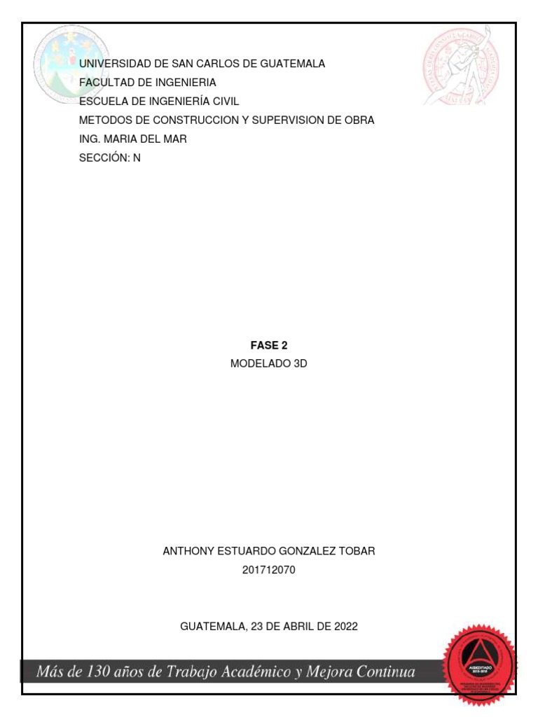 Proyecto Fase 2 - 201712070 - Anthony Gonzalez Tobar | PDF | Ingeniería