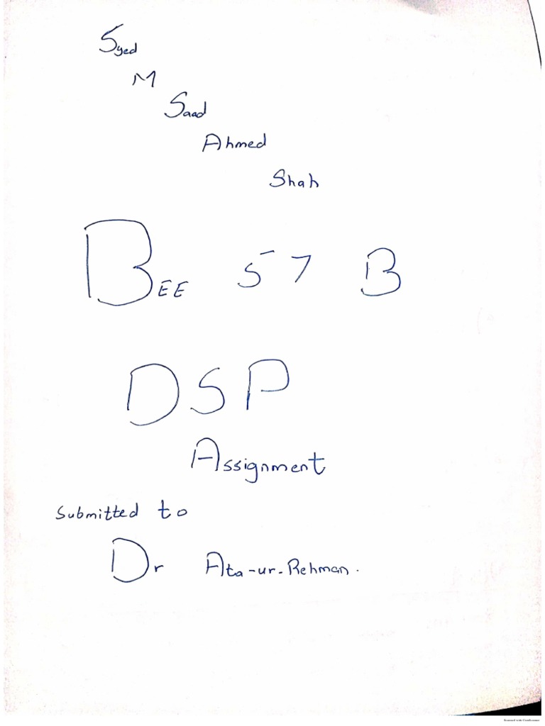 Dsp Assignment Saad Pdf