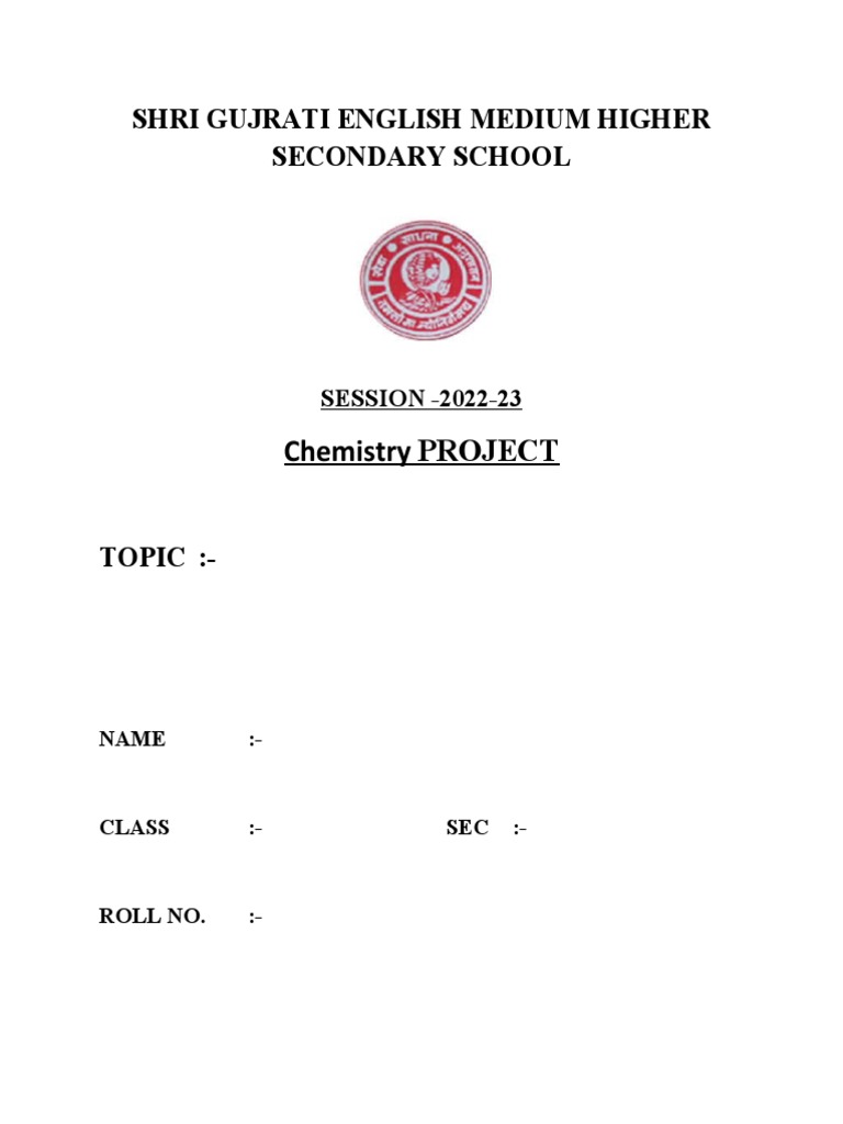 Chemistry Front Page | PDF