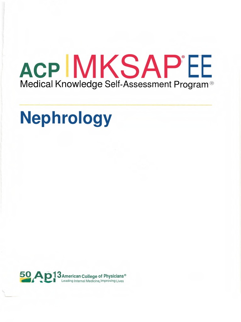 MKSAP 19 (Medical Knowledge Self-Assessment Program) Nephrology ...