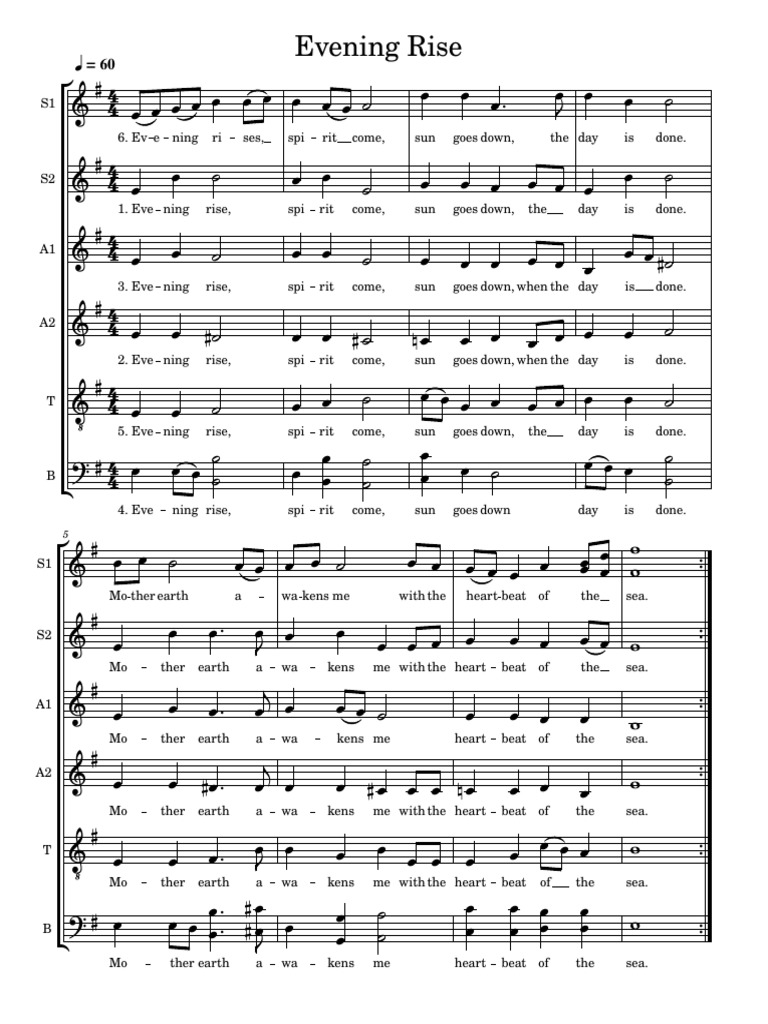 Traditional-Evening Rise - Spirit Come | PDF