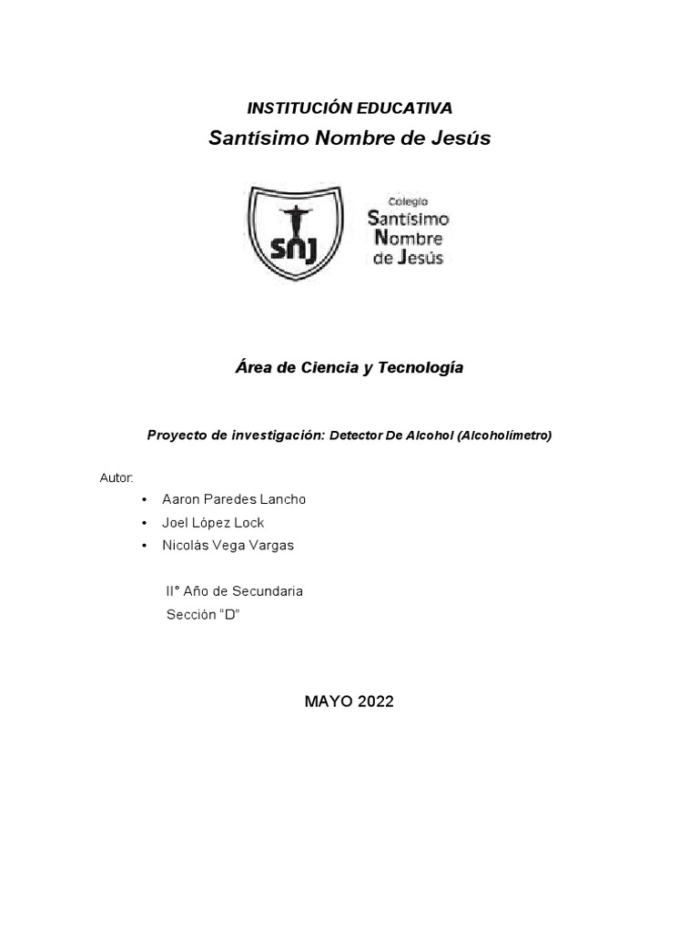 Informe Final Feria de Ciencias Aaron Paredes-Joel López-Nicolás Vega ...