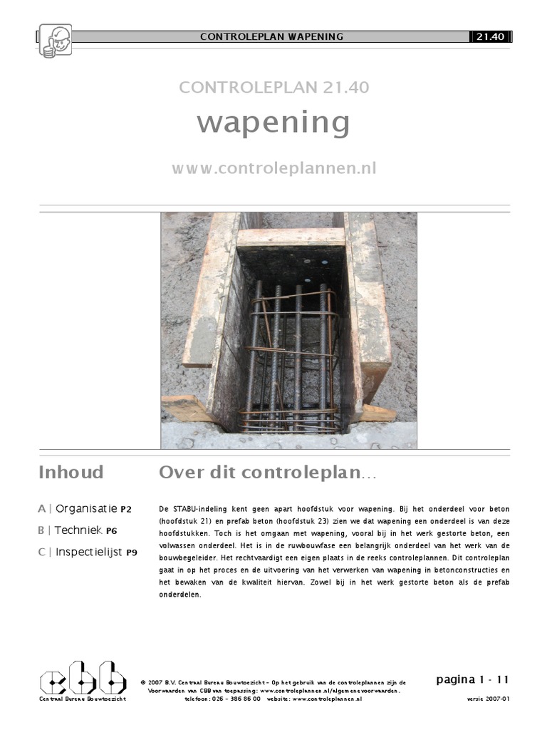 Controleplan Wapening 21.40 | PDF
