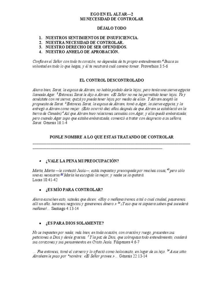 ES Altar Ego 2 - Message Teaching Outline | PDF | Cocina, comidas y vino