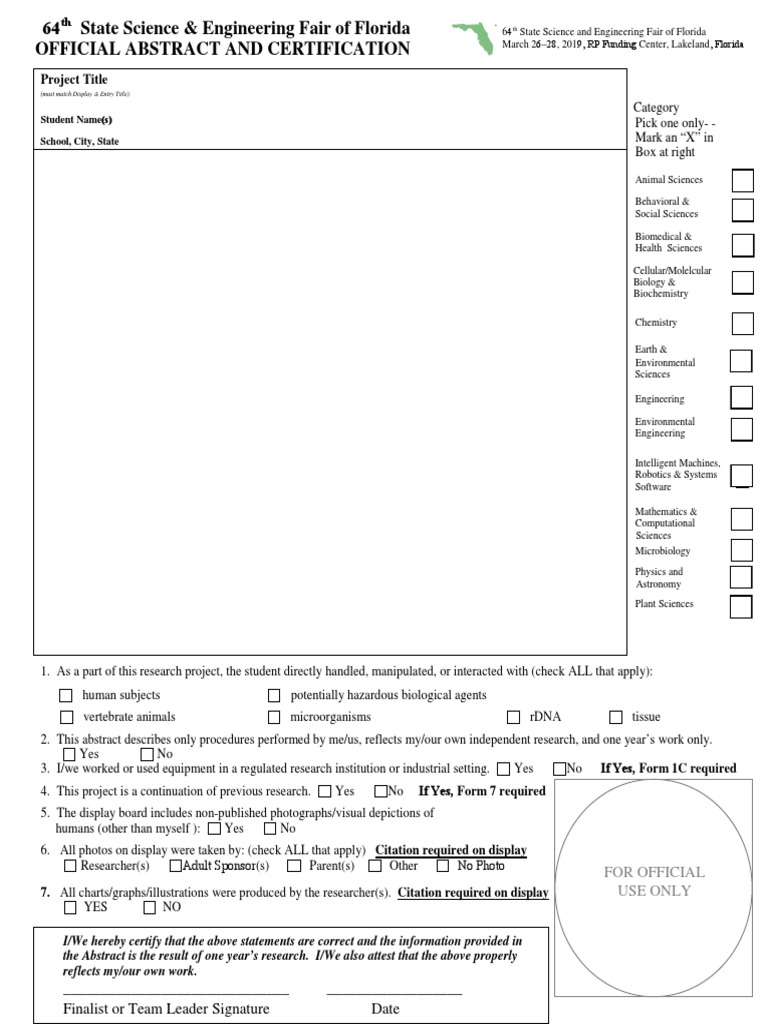 2019 SSEF Abstract RP Funding Center Update July 30 | PDF | Science ...