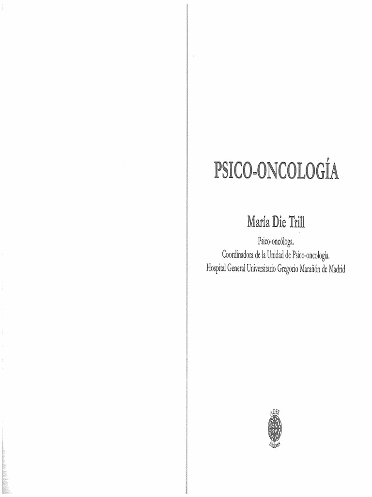 Psicooncología (María Die Trill) | PDF