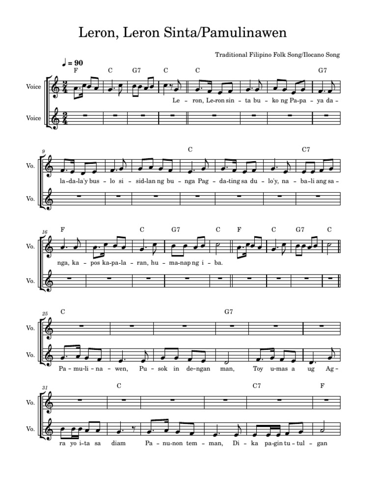 Leron Leron Sinta Pamulinawen | PDF