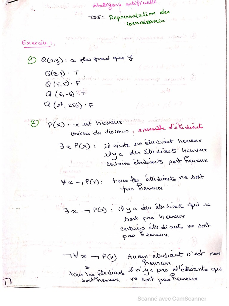Correction Td1 Et Td2 IA | PDF