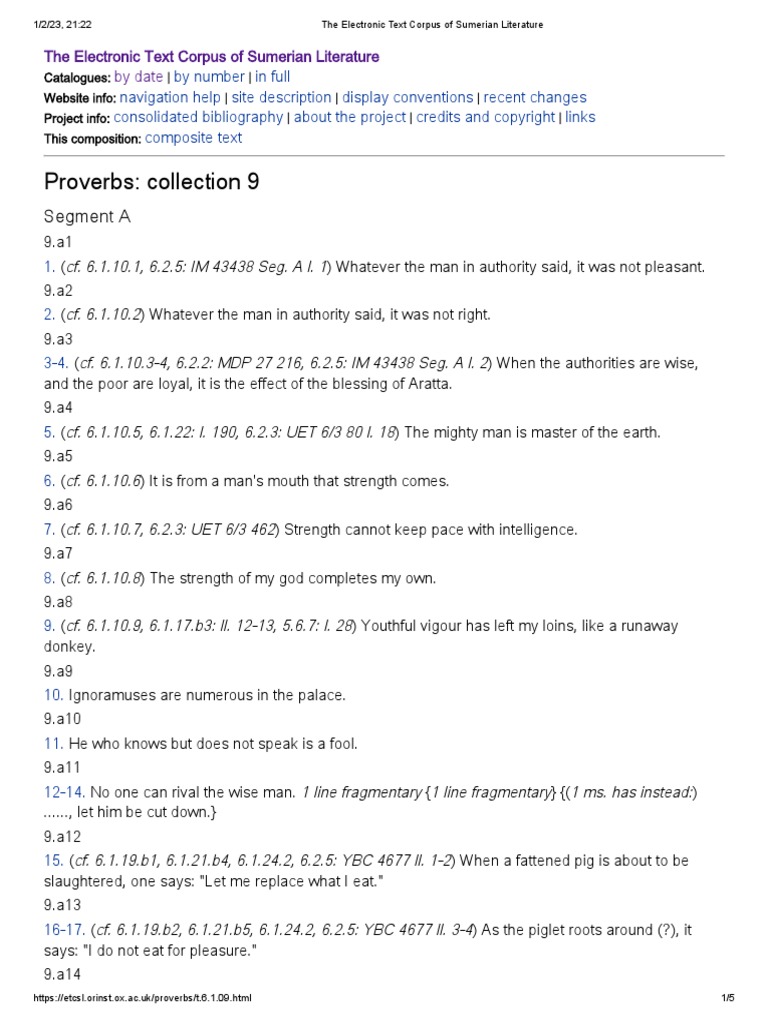 Sumerian Proverbs Collection 9 | PDF | Chess Theory | Traditional Board ...