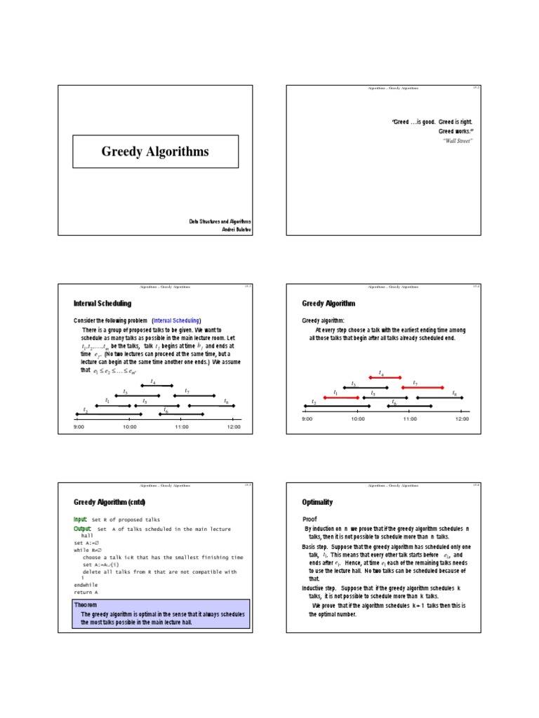 Greedy Algorithms Interval Scheduling Greedy Algorithm Pdf Mathematical Relations