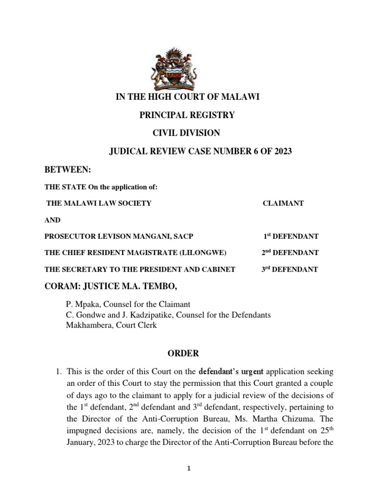 On Application of MLS Stay Order | PDF | Lawsuit | Judiciaries