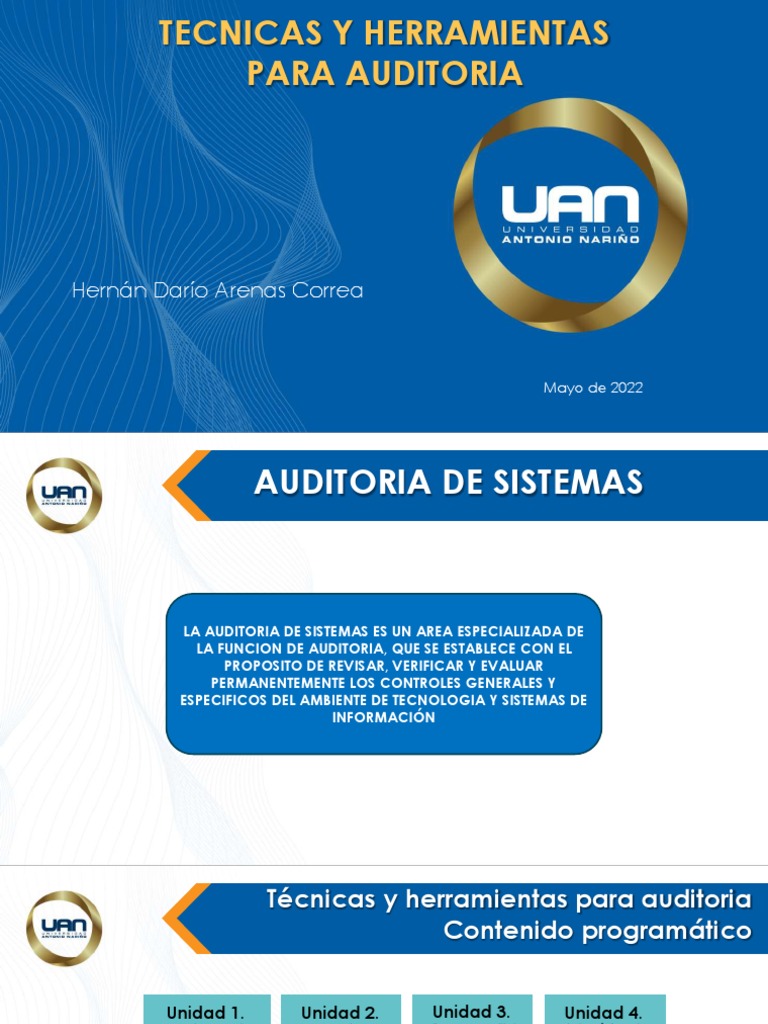Tecnicas y Herramientas para Auditoria - Unidad 1 - Conceptos Generales ...