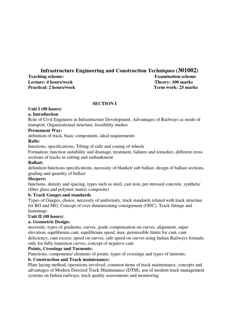 Infrastructure Engineering | PDF | Track (Rail Transport) | Rail Transport