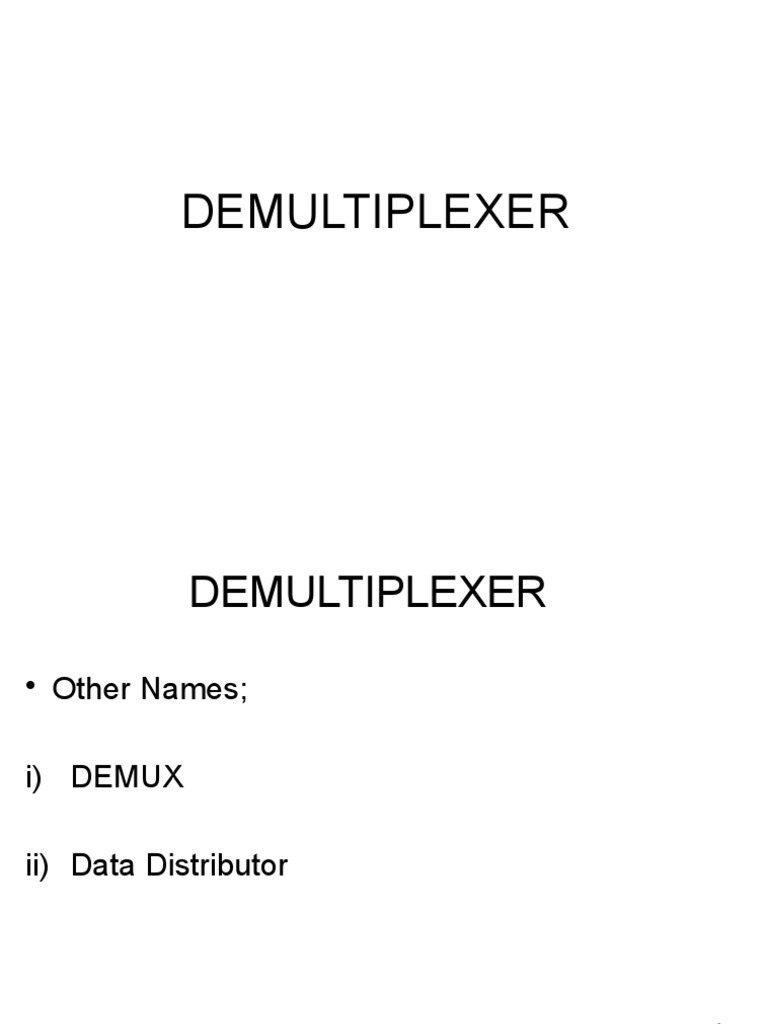 De Multiplex Er | PDF | Electrical Circuits | Digital Electronics