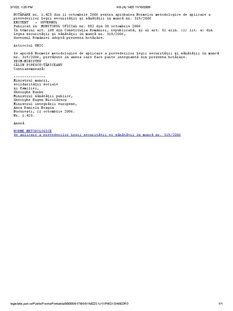 HG (A) 1425 11 - 10 - 2006 Norme SSM | PDF