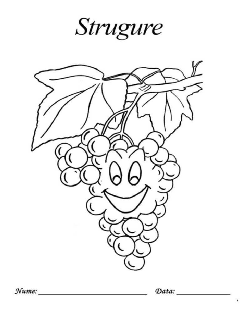 Mar Si Strugure de Colorat | PDF