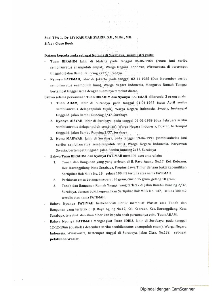 Soal Tpa 1 Unair Jun 22 Kelas A Pdf
