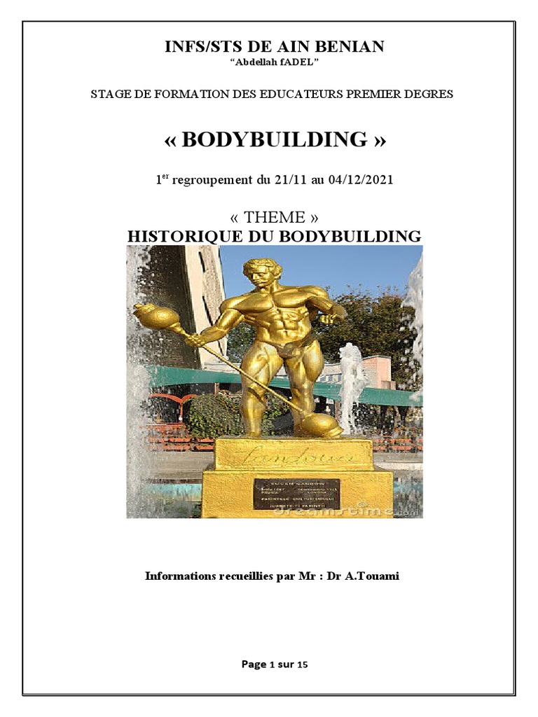 Histoire du Bodybuilding et Concours 1901 | PDF